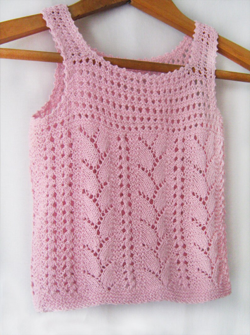 A Pink Butterfly-summer Hand Knitting Top for Girls - Etsy