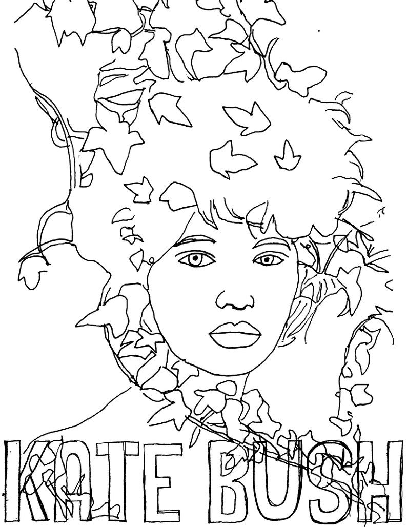 Kate Bush Coloring Page - Etsy Australia