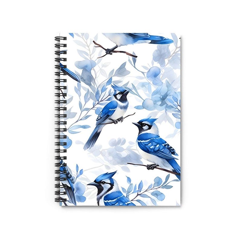 Bluebird Spiral Notebook, Watercolor Songbird Writing Entrepreneur Note ...