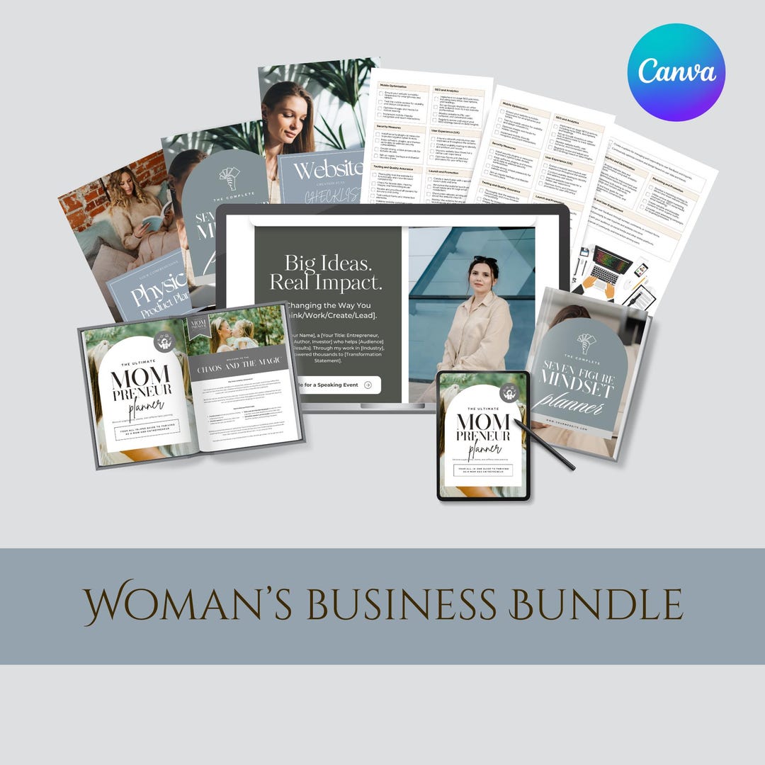 Women's Business Startup Bundle | DFY Website & Planners (digital) - Etsy