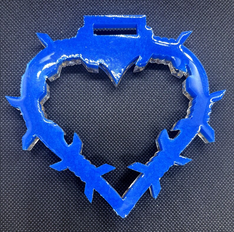 Barbed Wire Heart Tsurikawa, JDM Car Handle (blue W/ Gold Flakes) - Etsy
