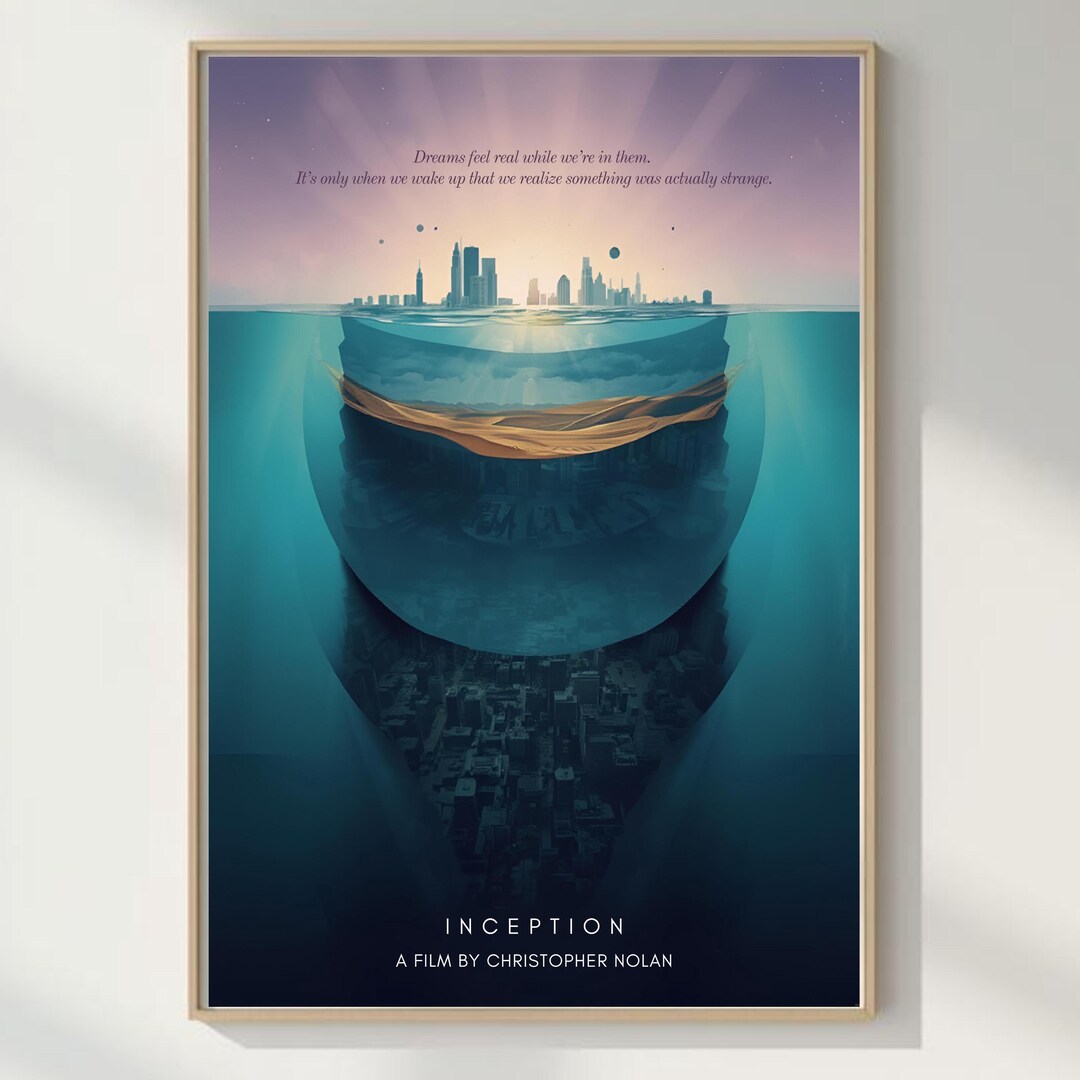 Inception Poster | Wall Art Print | Classic Movie Poster (digital ...