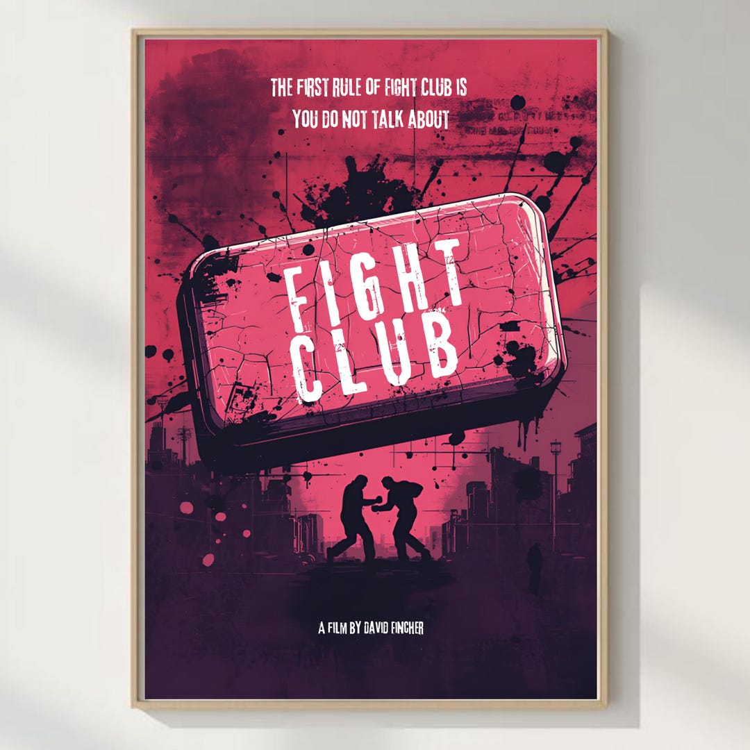 Fight Club Poster | Wall Art Print | Classic Movie Poster (digital ...