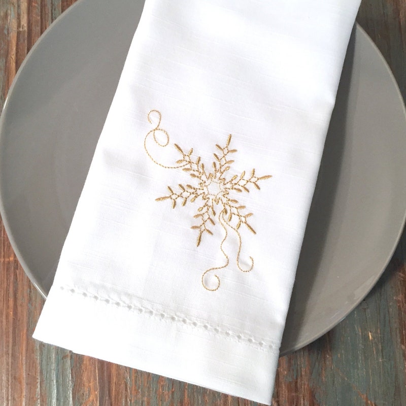 Snowflake Napkins - Etsy