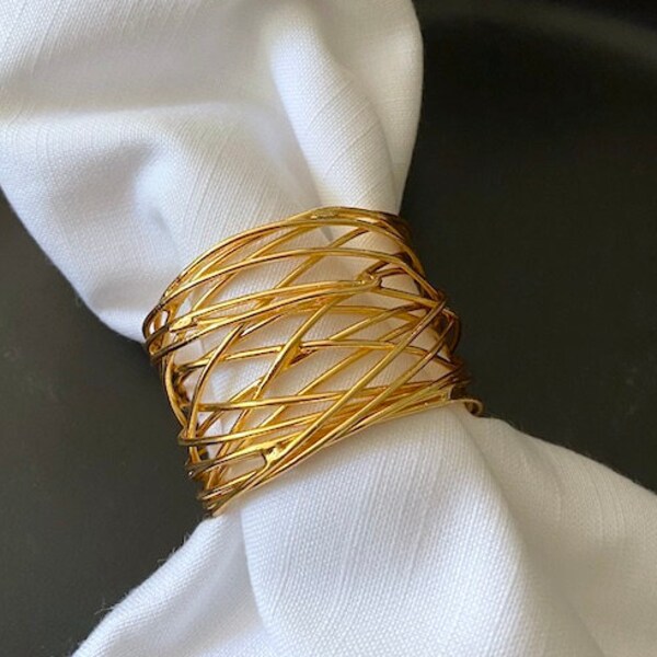 Gold Napkin Ring - Etsy