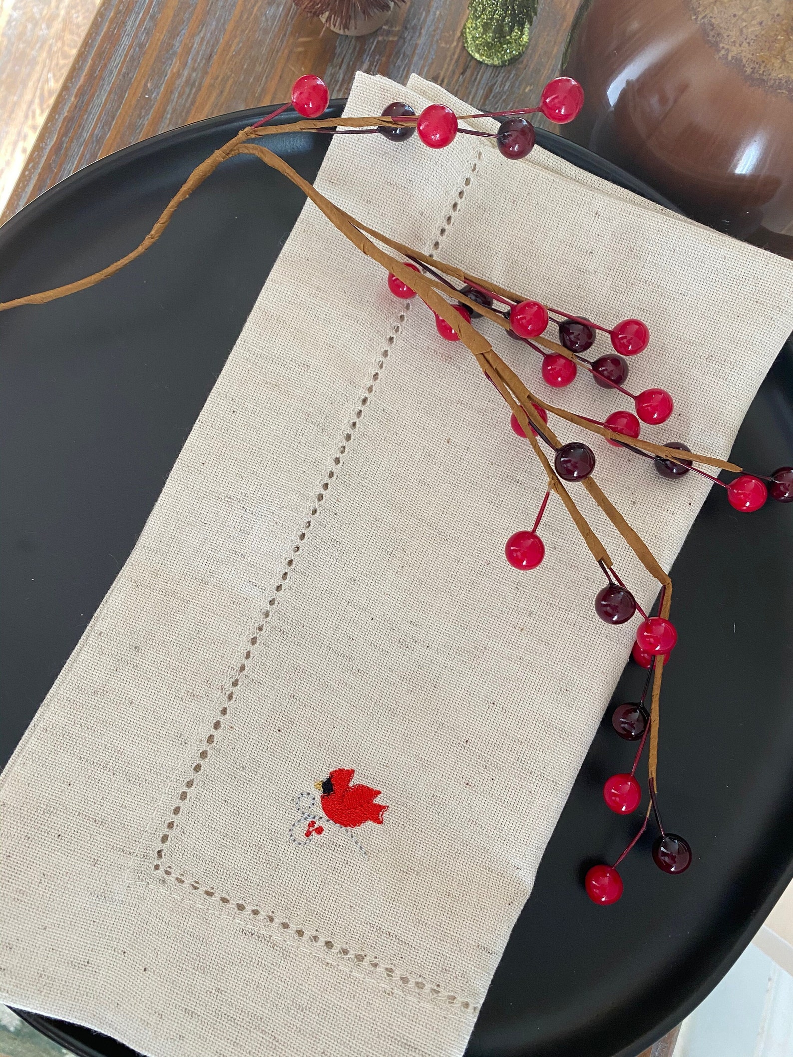 Sweet Cardinal Christmas Cloth Napkins Set of 4 Christmas - Etsy