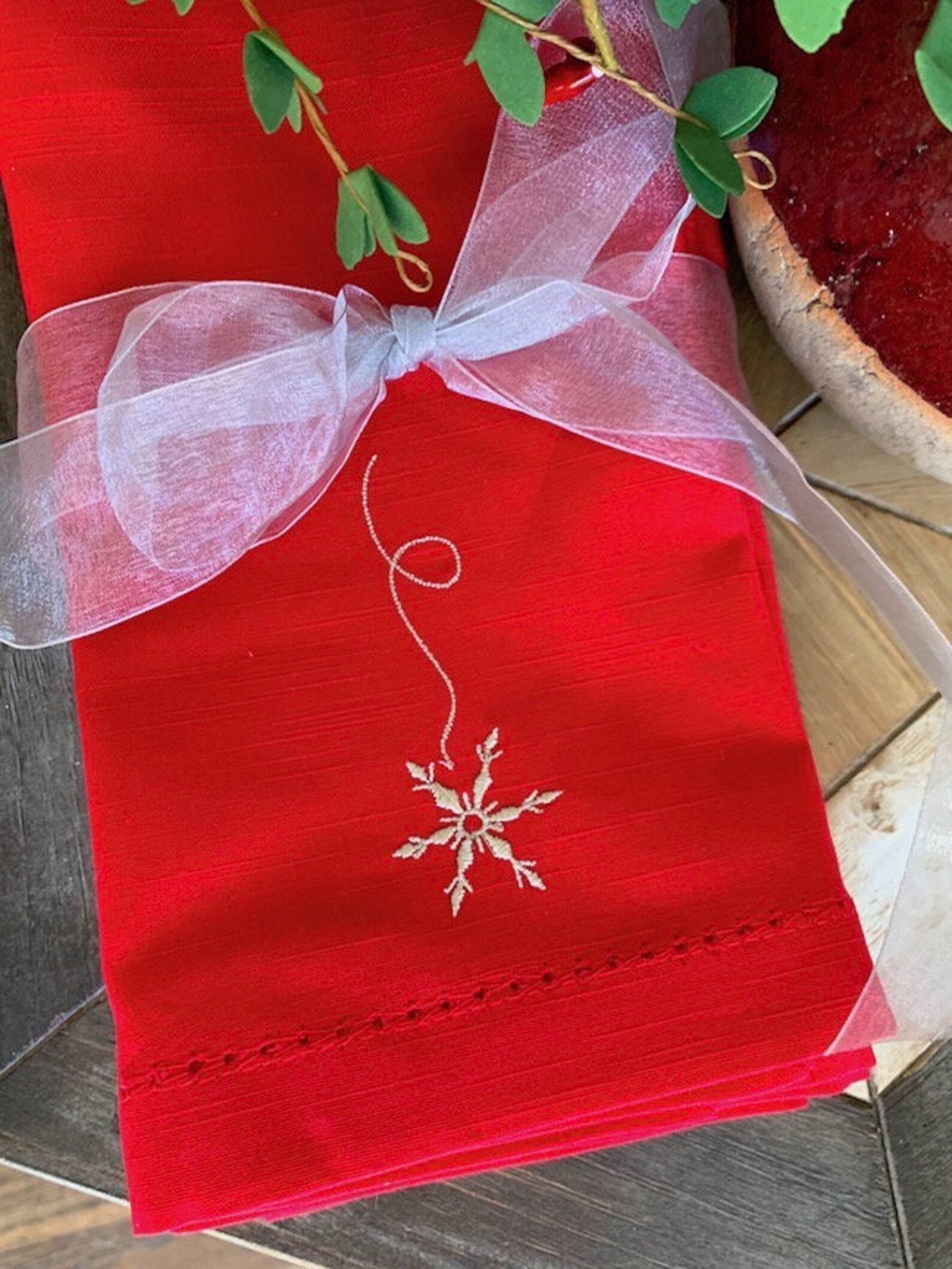 Falling Snowflake Cloth Napkins Snowflake Cotton Napkins - Etsy