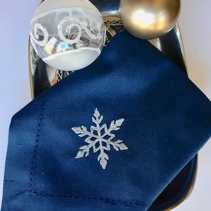 Christmas Snowflake Cloth Napkins, Christmas Napkins, Set of 4 ...