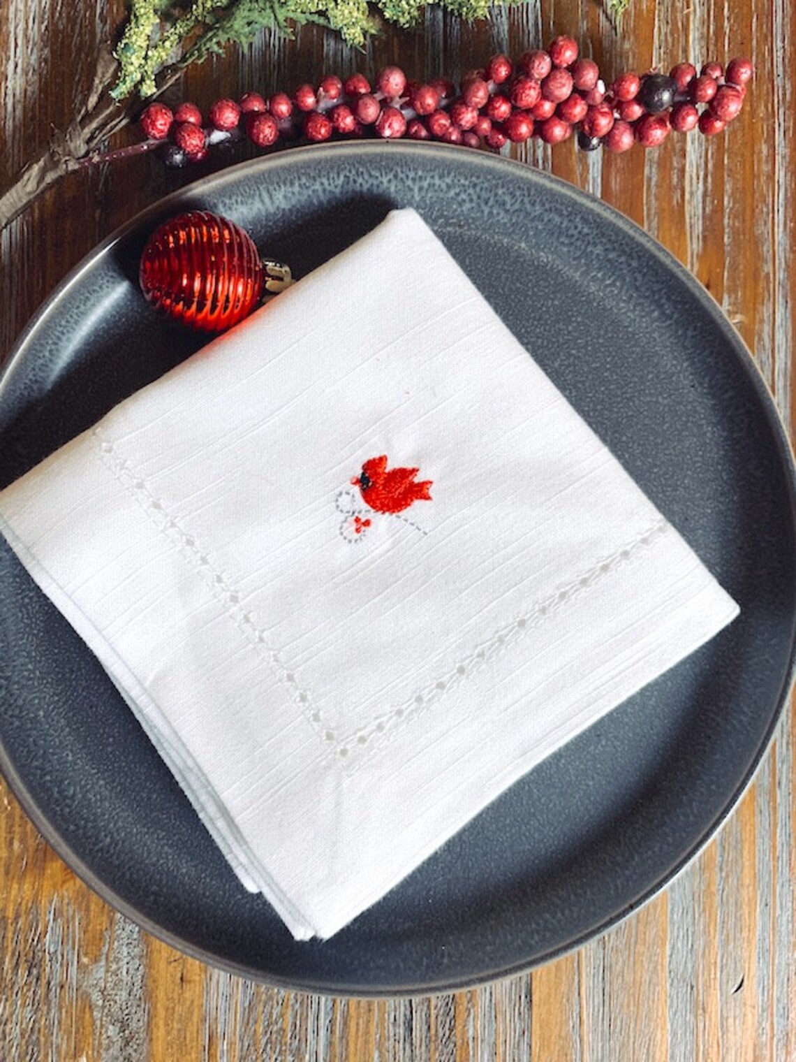 Sweet Cardinal Christmas Cloth Napkins Set of 4 Christmas - Etsy