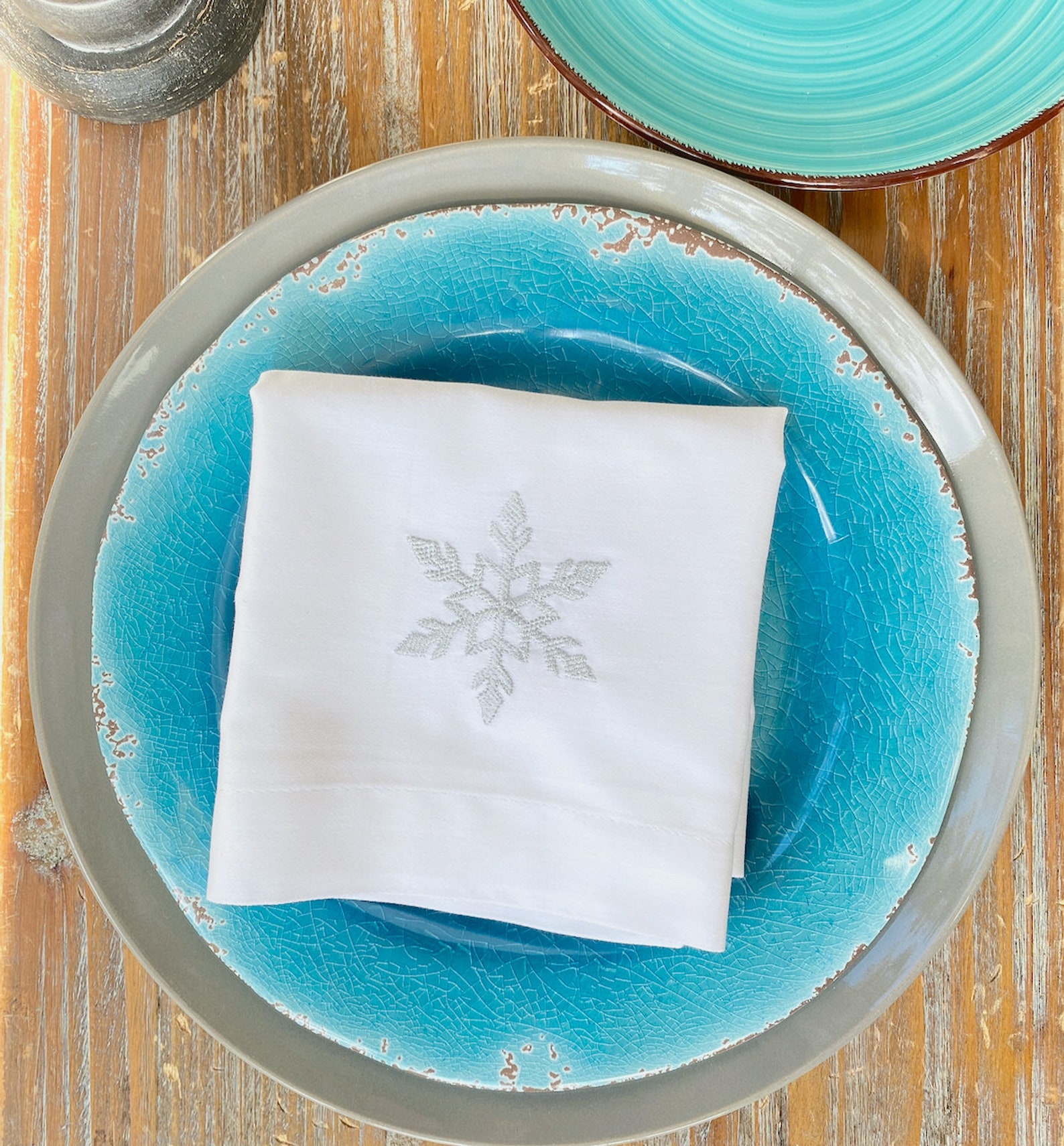 Christmas Snowflake Cloth Napkins Christmas Napkins - Etsy
