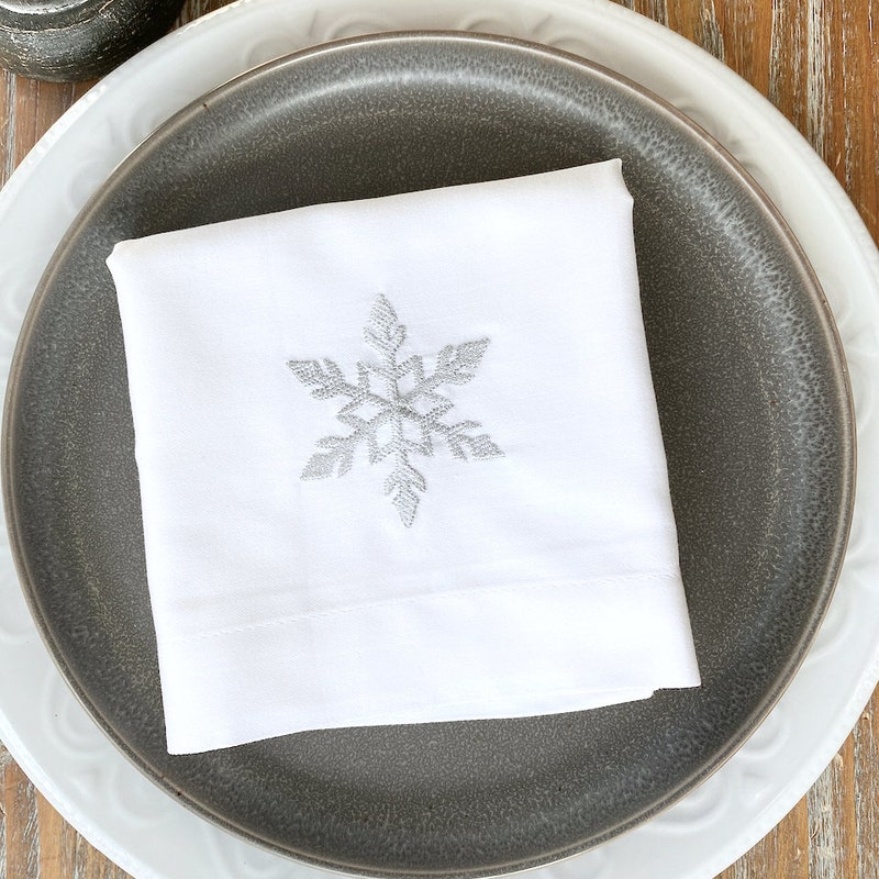 Snowflake Napkins - Etsy