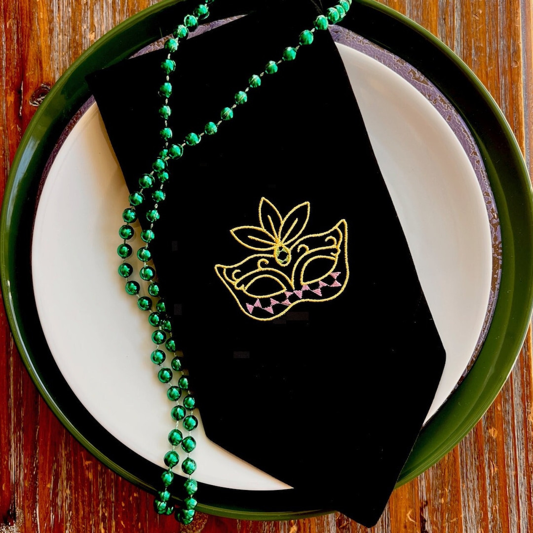 Mardi Gras Mask Cloth Napkins, Set of 4, Mardi Gras Napkins - Etsy