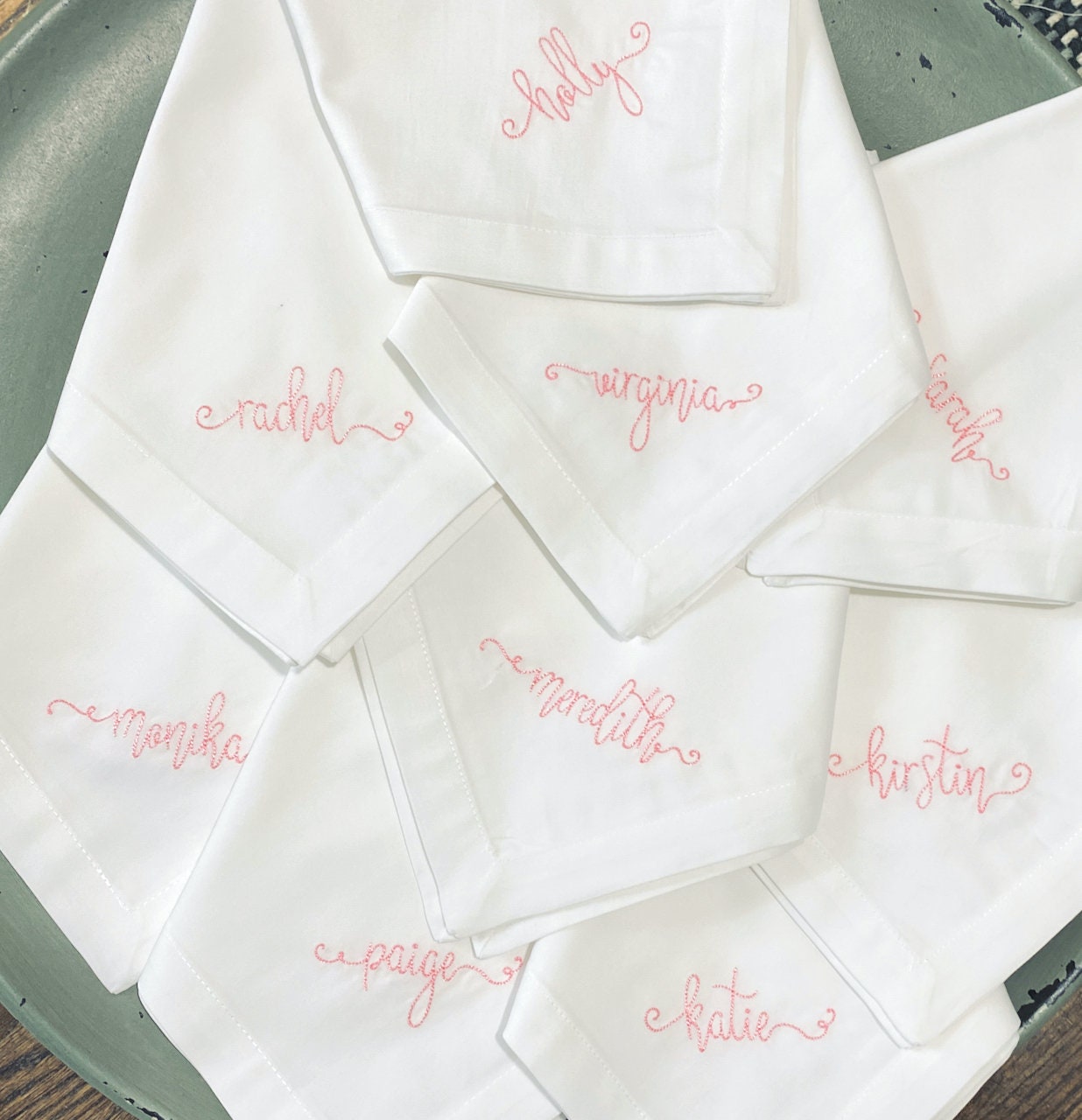 100 Personalized Wedding Party Names Monogrammed Wedding | Etsy