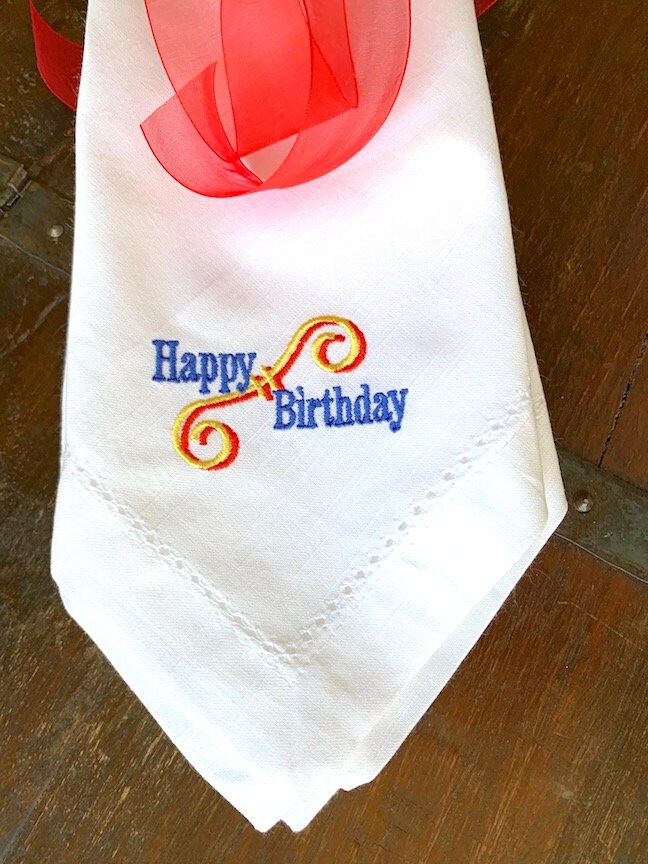 Happy Birthday Napkins Set of 4 birthday cloth napkins | Etsy