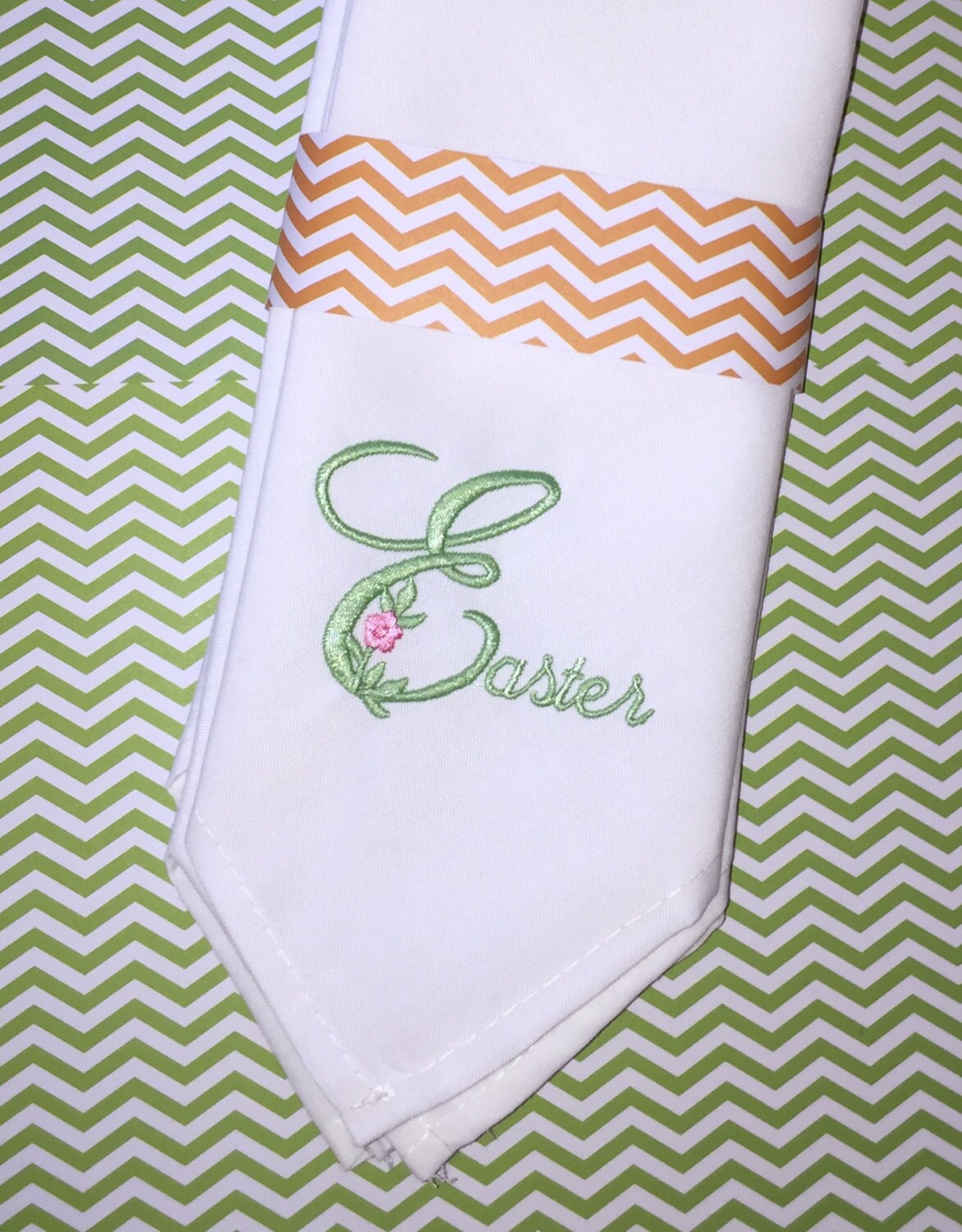 Floral Elegant Easter Embroidered Cloth Napkins /set of 4/ | Etsy
