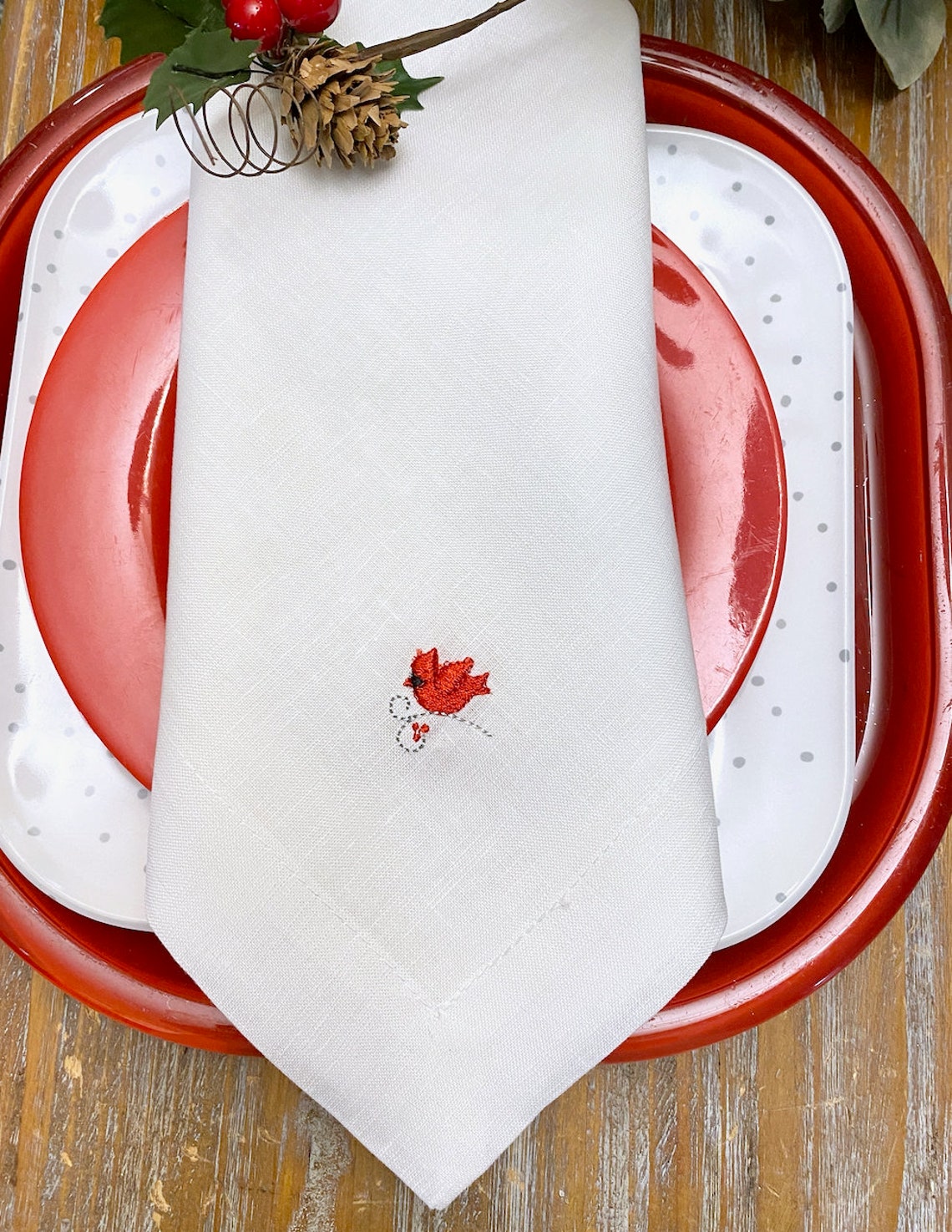 Sweet Cardinal Christmas Cloth Napkins Set of 4 Christmas - Etsy