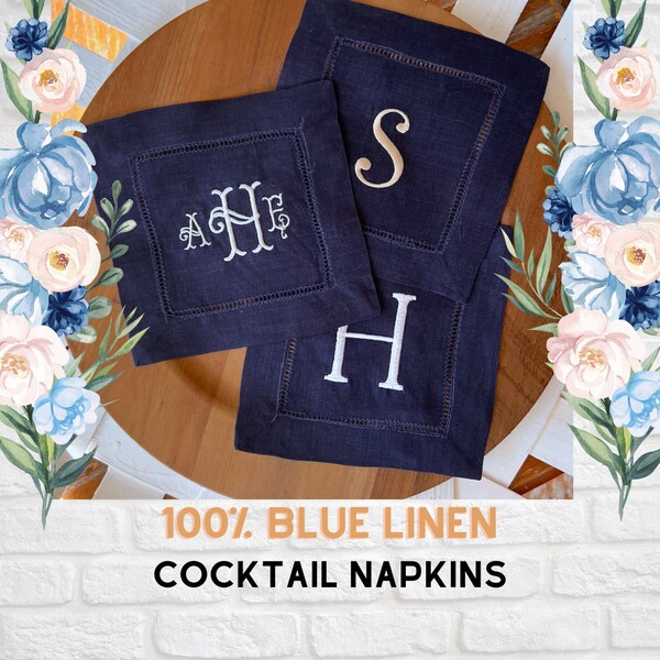 Blue Napkins - Etsy