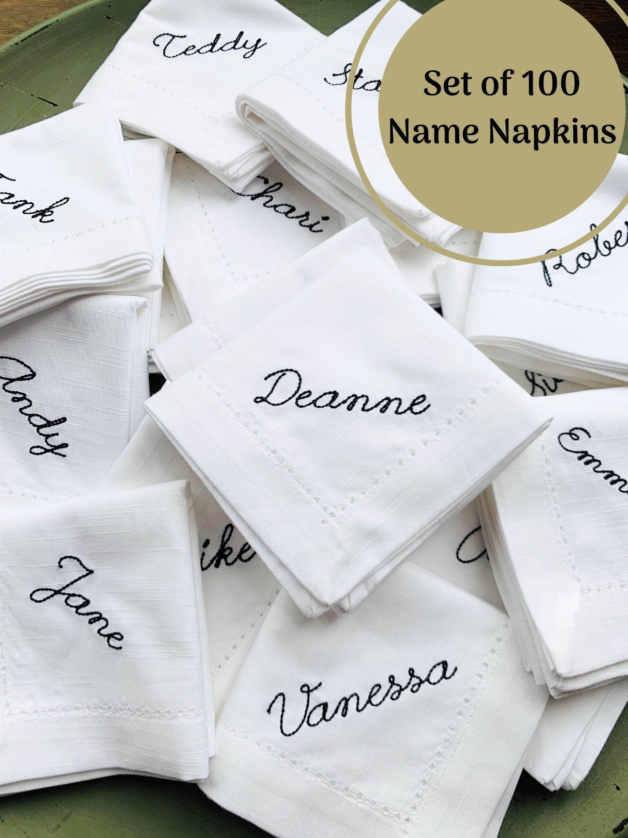 100 Personalized Wedding Party Names Monogrammed Wedding | Etsy