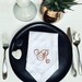 Wendy Monogrammed Cloth Napkins, Set of 4, Embroidered Cloth Napkins ...