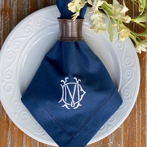 Custom Wedding Monogram Cloth Napkins Digitizing Wedding - Etsy
