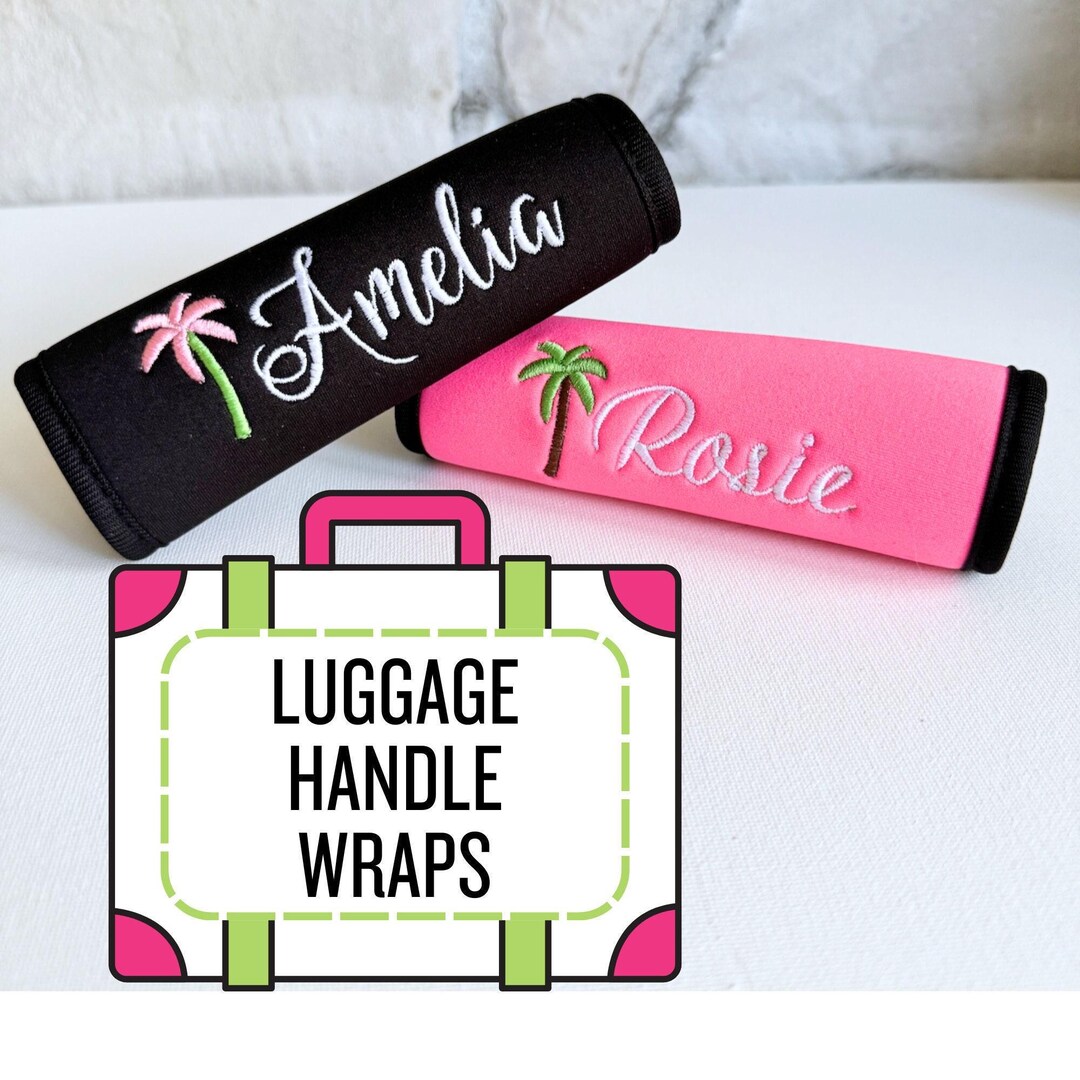 Palm Tree Name Luggage Handle Wrap Personalized and Embroidered, Name ...
