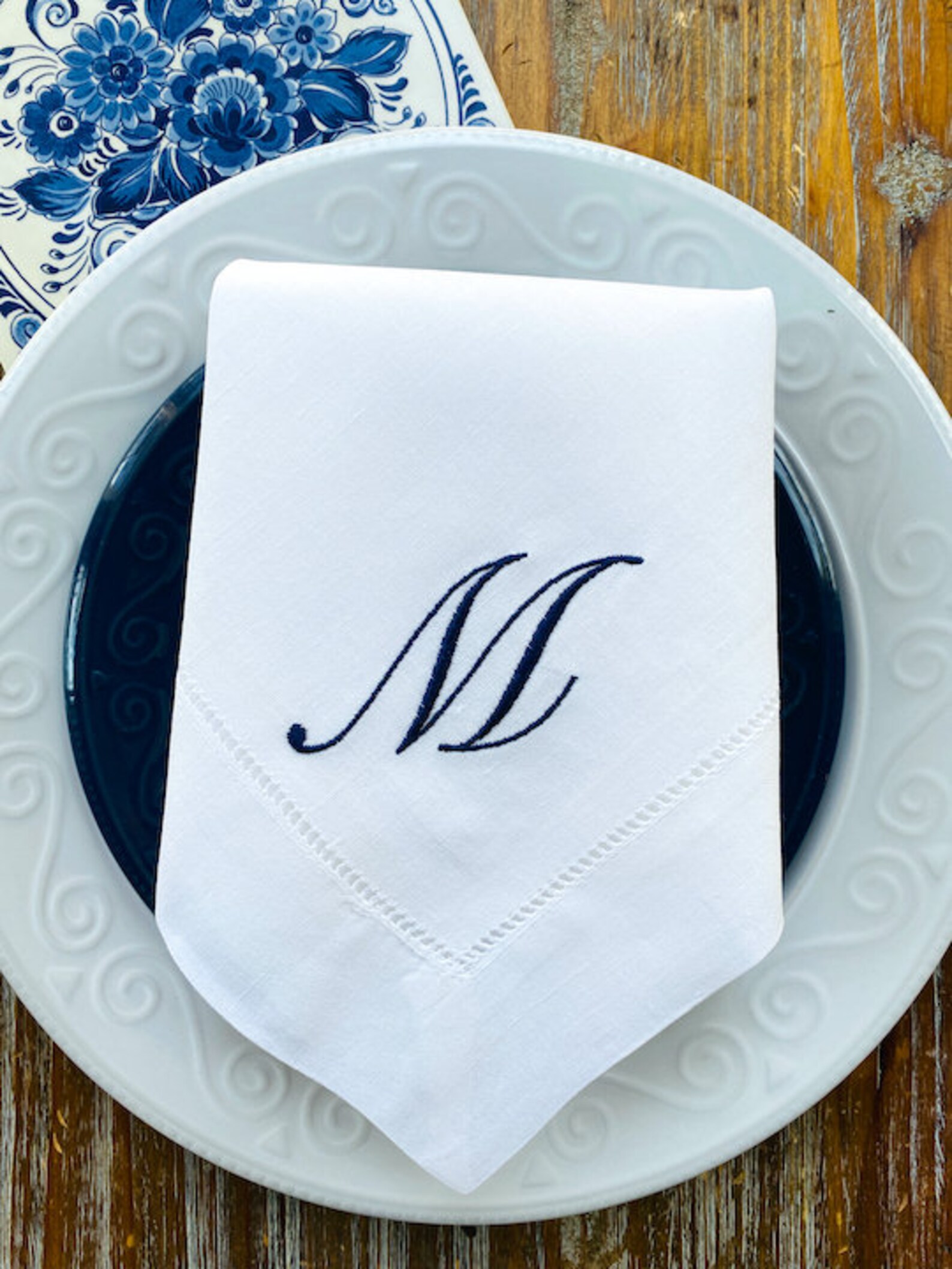 Set of 50 Bulk Monogrammed Cloth Wedding Napkins Linen | Etsy