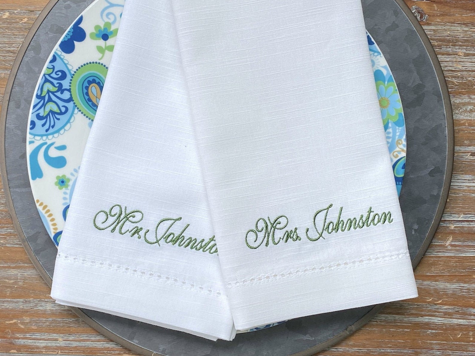 Personalized Bride and Groom Name Napkins Wedding Gift - Etsy