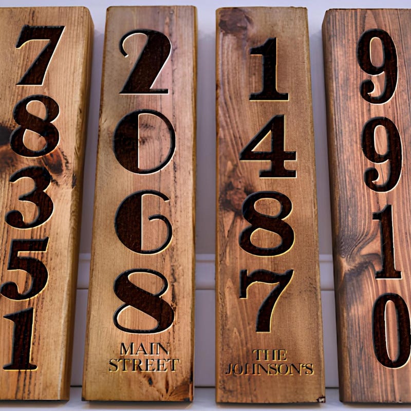 Wooden Address Sign - Etsy