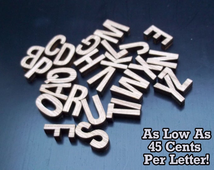 2 Laser Cut Wood Letters for Crafting Font Choice Laser Cut Wooden ...