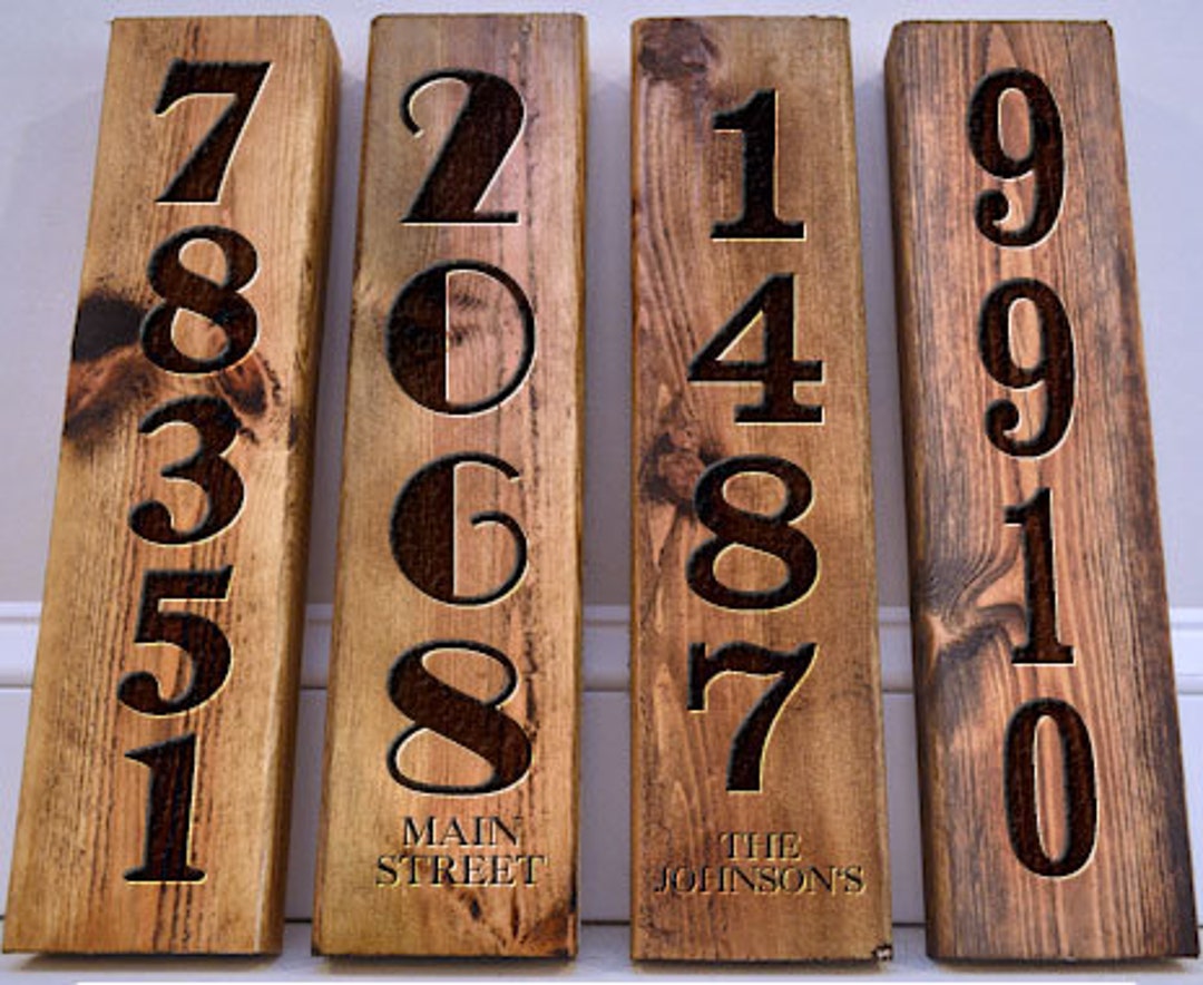 Personalized Engraved Address Wood Sign Wooden Housewarming Gift Rustic ...