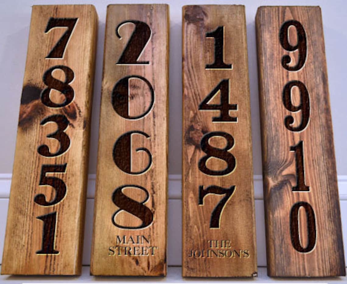 Personalized Engraved Address Wood Sign Wooden Housewarming - Etsy
