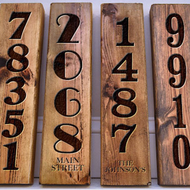 Wooden Address Sign - Etsy