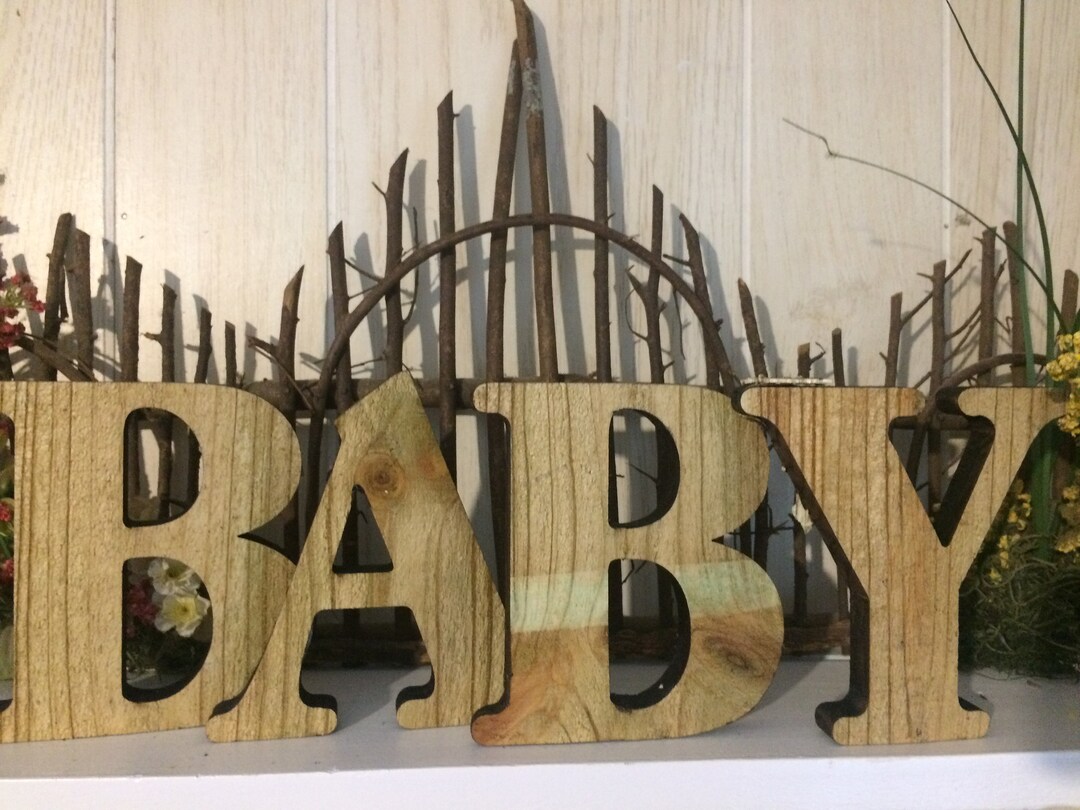 5" Standing Wood Letters Custom Name Reclaimed Rustic Kids Room Wooden ...