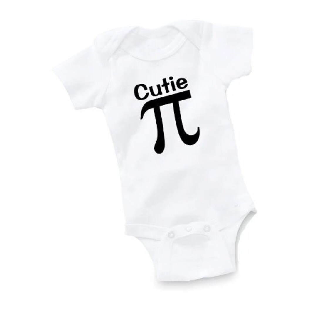 Cutie Pi Onesie Baby Shower Gift Funny Geek Nerd Cute Pie Math Romper ...