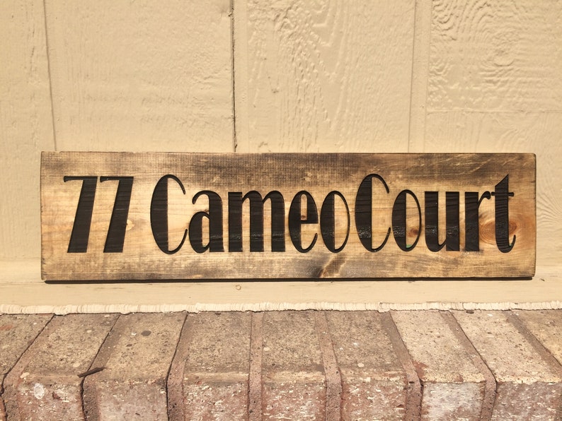 Personalized Engraved Address Wood Sign Wooden Housewarming Gift ...