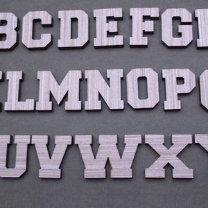 1" Laser Cut Wood Letters for Crafting Font Choice Laser Cut Wooden ...