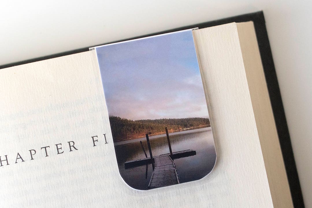 Magnetic Bookmark, Photograph Bookmark, Laminated Bookmark, at the Lake ...