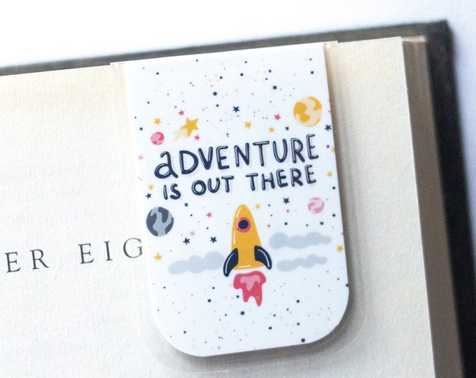Space Bookmark, Magnetic Bookmark, Rocket Bookmark, Adventure Gift ...