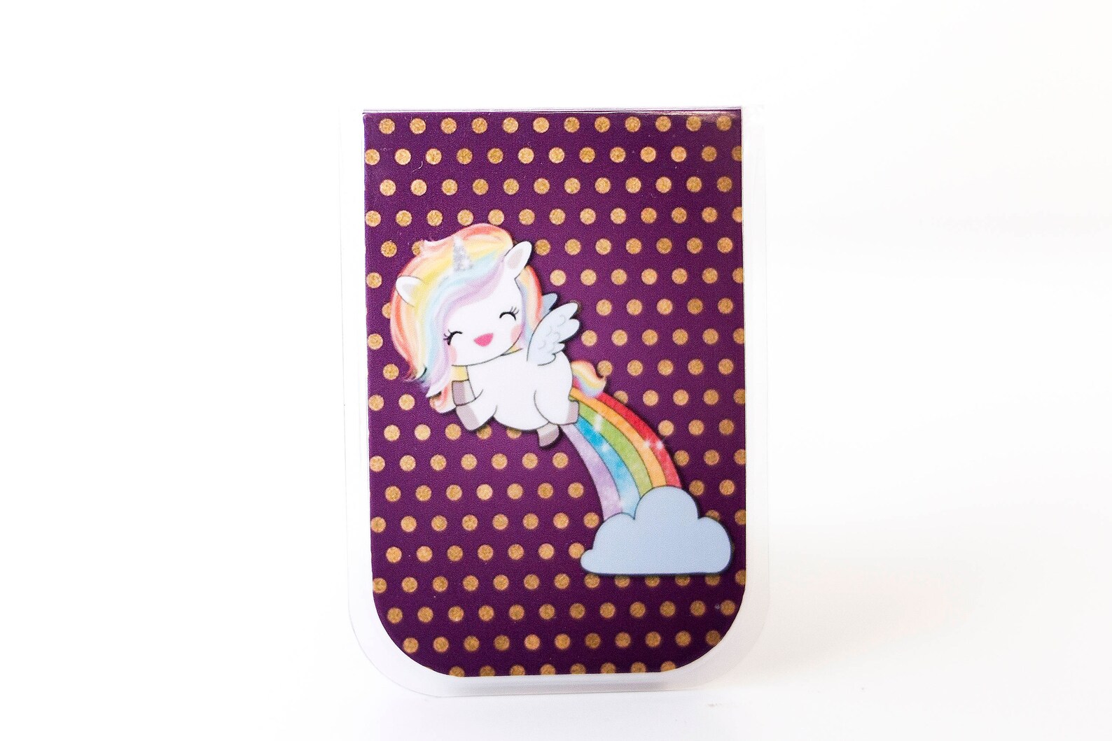 Rainbow Pooping Unicorn Bookmark Laminated Magnetic Polka Dot - Etsy