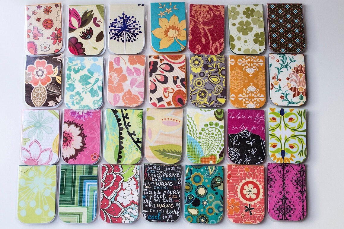 Grab Bag Bookmark Magnetic Bookmarks Laminated Bookmark - Etsy
