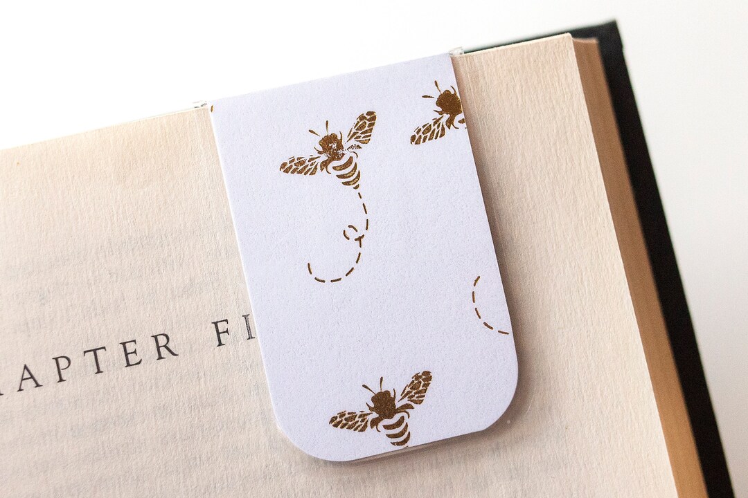 Honey Bee Metallic Bookmark Magnetic Bookmark Bee Gift - Etsy