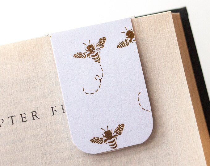 Honey Bee, Metallic Bookmark, Magnetic Bookmark, Bee Gift, Spring Gift ...