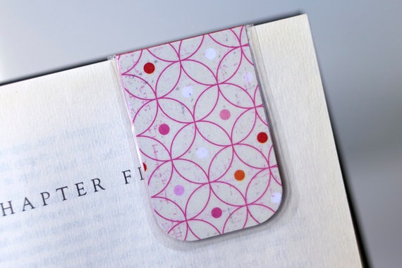 Geometric Magnetic Bookmark Bookmarks Circles Diamonds | Etsy