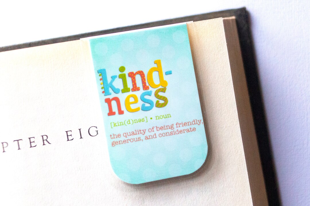 Kindness Bookmark, Magnetic Bookmark, Gift Under 5, Quote Gift, Planner ...