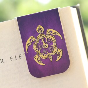 Turtle Bookmark, Aloha Gift, Magnetic Bookmark, Laminated Bookmark ...