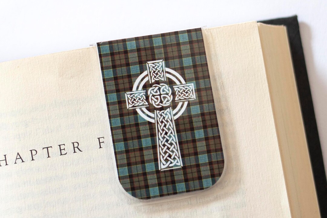 Scottish Bookmark, Magnetic Bookmark, Tartan Bookmark, Celtic Cross ...