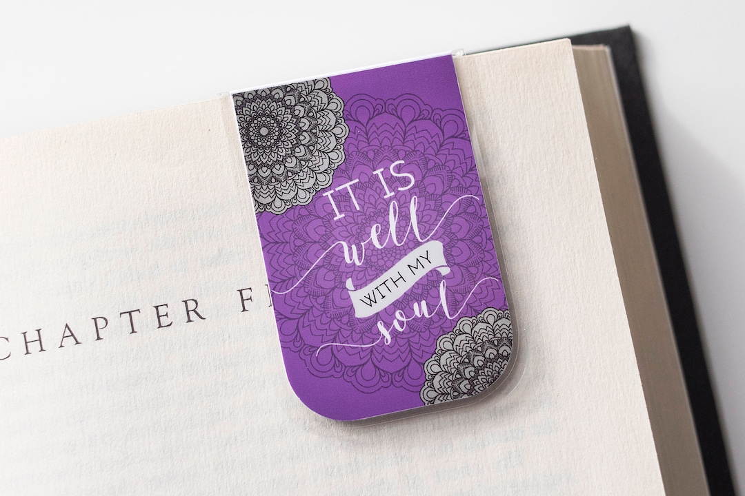 Magnetic Bookmark, Quote Bookmark, Ultra Violet, Mandala Bookmark, Hymn ...