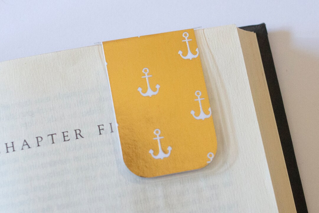 Gold Metallic Anchor Magnetic Bookmark, Book Lover Gift - Etsy