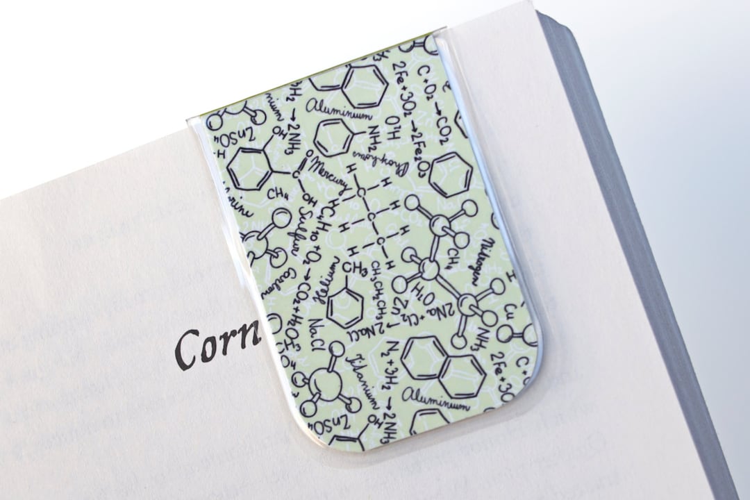 Science Magnetic Bookmark, Molecules & Periodic Table, Laminated - Etsy