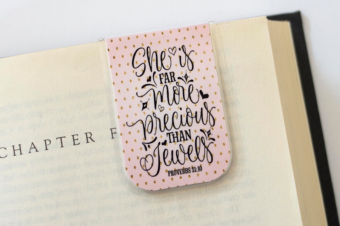 Faith Bookmark, Magnetic Bookmark, Bible Quote, Proverbs 31 10, Gifts ...